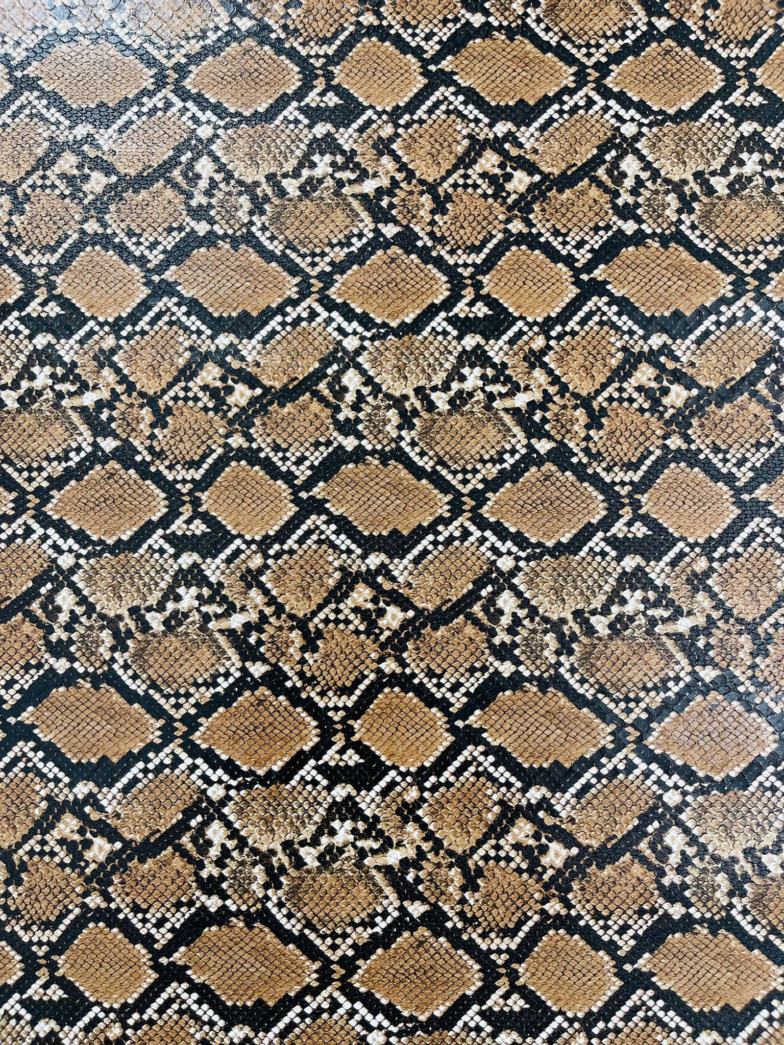 Calico Faux Snake Vinyl 54" Wide| New Creations Fabric & Foam Inc.