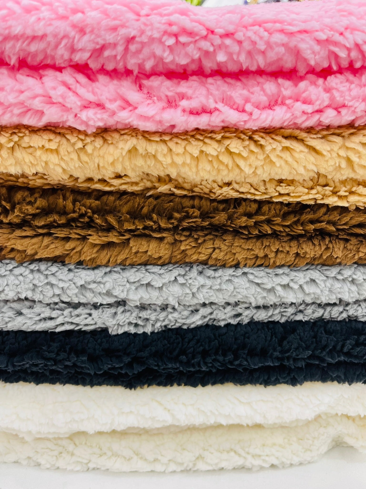 Sherpa Faux Fur Fleece 58" Wide| New Creations Fabric & Foam Inc.