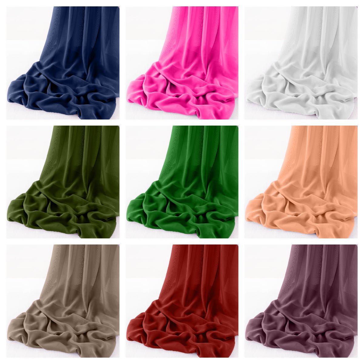 Wool dobby chiffon sheer runner (14" wide x 120" Long) – New Creations ...