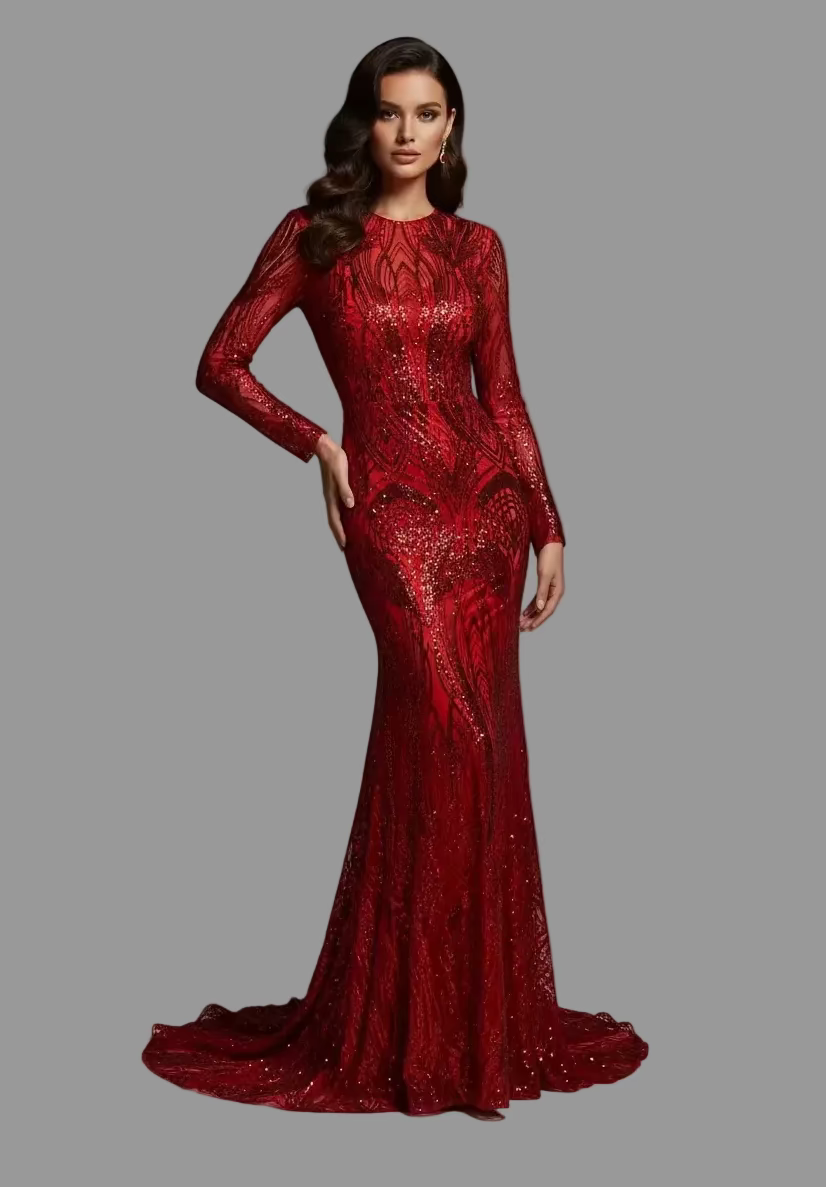 Feather damask shiny sequin design on a 4 way stretch mesh| New Creati ...