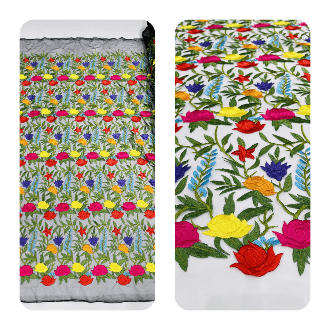 Maria Multi Color Mexican Sarape Floral Design 54" Wide| New Creations